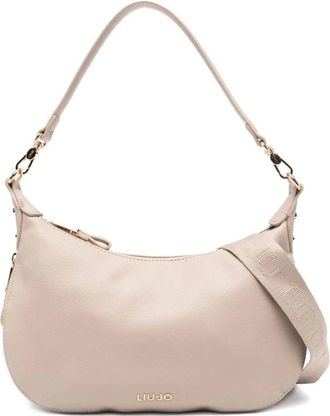 Liu Jo Femme, Sacs, Beige, Taille: ONE Size Logo Strap Hobo Bag