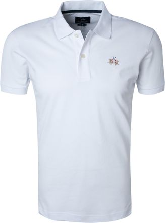La Martina Herren Polo-Shirt weiß Slim Fit