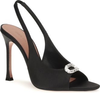 Amina Muaddi Slingback Sandals - Black