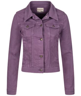 Rock Creek Damen Jeans Jacke &Uuml;bergangs Jacke Denim Blouson Stretch Kurz Classic Jeansjacken Urban Stonewash D-401 Violett XXL