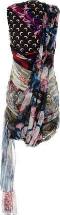 Marine Serre Silk Dress - Multicolor
