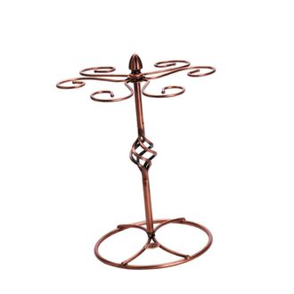 Cabilock Retro Metall Weinglashalter zum Aufh&auml;ngen Stabiles Weinregal aus mit Kunstvollem Spiralmuster Freistehend f&uuml;r K&uuml;che Esszimmer Bar und Restaurant Aufbe