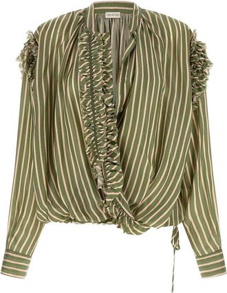 Dries Van Noten Hemd - Gr&uuml;n