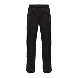 Off-white Satinhose mit Print-Logo - - Trousers - Damen - Schwarzk - M