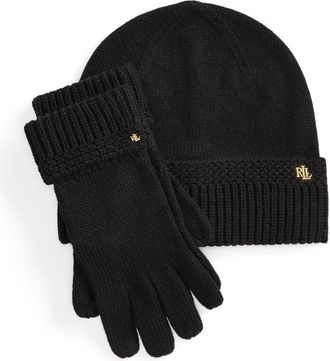 Lauren Ralph Lauren Set: Mütze und Handschuhe