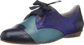 Everybody By B.Z Moda Damen 850235 Derby, Blau (blau/grün)