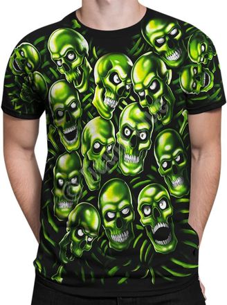 Liquid Blue Unisex-Erwachsene Skull Pile T-Shirt, Schwarz, XX-Large