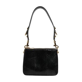 Dolce & Gabbana Schwarze Leder Schulter Clutch Bag - - Bags - Damen - Schwarzk - ONE SIZE