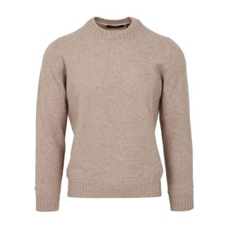 Gran Sasso Kaschmir Rundhals Pullover Made in Italy - - Knitwear - Herren - Beige - 2XL