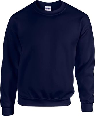Gildan Herren Sweatshirt aus Fleece mit Rundhalsausschnitt, Stil G18000/1x Navy & 1x HL Kauf Notizblock, 5XL