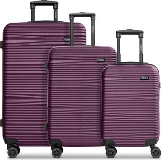 Redolz Hartschalen Koffer-Set 3-teilig | Leichte Reise-Trolleys aus hochwertigem, robustem ABS-Material | Ultra-leicht f&uuml;r Damen & Herren | 4 Doppelrollen & 
