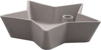 Storefactory Lidatorp Stj&auml;rna - Stern - Kerzenleuchter - Kerzenst&auml;nder - Farbe: Grau - Keramik - Ma&szlig;e (&Oslash;xH): 26 x 6 cm