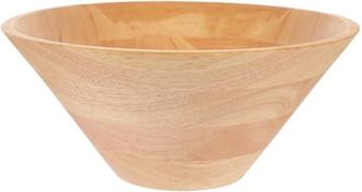 Garneck Bol Conique en Bois Jaune 18x8 Cm Bol De Service Alimentaire L&eacute;ger Et Incassable pour Salade Et Dessert Camping Cuisine Quotidienne