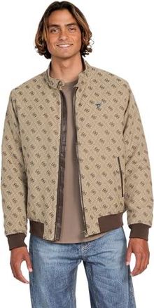 Guess Veste monogramme pour homme, Sable 4 g Logo Combo, Medium