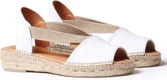 Toni Pons Damen Espadrille aus Leder - ETNA - Weiß, 37 EU