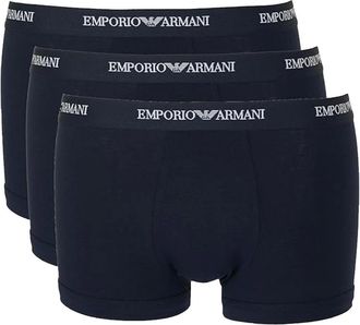 Emporio Armani Homme, Sous-vêtements, Bleu, Taille: M Stretch Cotton Boxer 3-Pack