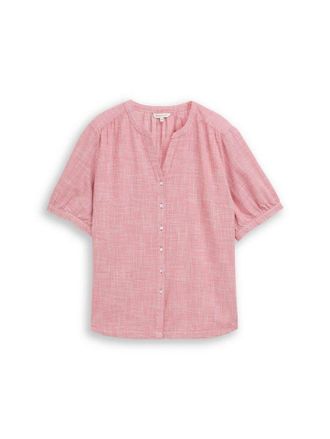 Tom Tailor Kurzarmbluse Blusen & Shirts Plus Size - Bluse aus Baumwolle