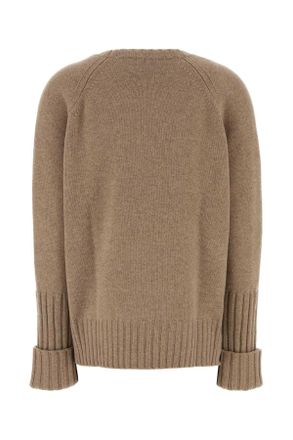 Tory Burch Womens Cappuccino Wool Sweater Beige Exterior: Maglie