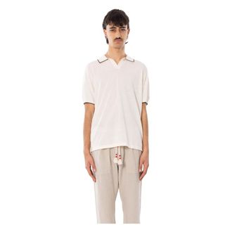 MC2 Saint Barth Homme, Tops, Blanc, Taille: M Sloan Contrast Trims Cotton Polo