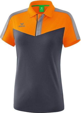 Erima Damen Squad Sport Poloshirt (1112004), New orange/Slate Grey/Monument Grey, 40