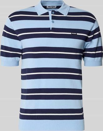Review Slim Fit Poloshirt aus Viskose-Mix