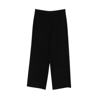 Max Mara Femme, Pantalons, Noir, Taille: 38 FR Tortona Wide Pantalons