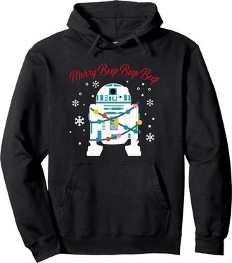 Star Wars Weihnachten Star Wars C3PO R2D2 Merry Beep Beep Pullover Hoodie