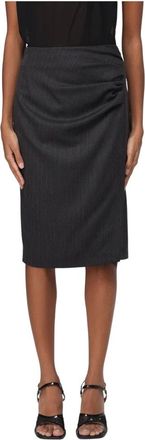 Liu Jo Femme, Jupes, Gris, Taille: 38 FR Jupe Longuette en Dentelle