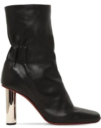 Proenza Schouler 100mm Leather Ankle Boots W/ Metal Heel Size 38.5