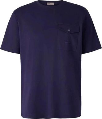 Herno Homme, Tops, Bleu, Taille: XL T-shirt classique en coton &agrave; col rond