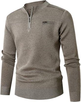 Generic Pull Camionneur Homme Grande Taille Cachemire Rose Colle Coton Kaki Soldes Pulle Boutonné Cou Pure Classique Nordique Moderne 2 Vierge Côtelée Canard 