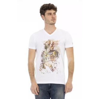 Trussardi Kurzarm-V-Ausschnitt-T-Shirt - - Tops - Herren - Wei&szlig; - S