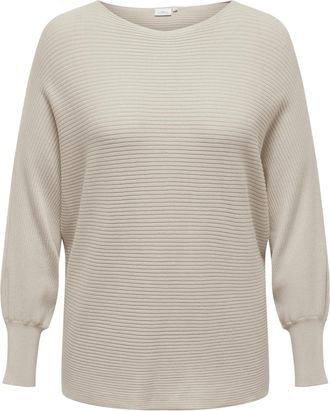 Only Carmakoma Damen CARNEW Adaline L/S Pullover KNT Strickpullover, Pumice Stone, 46/48/Große Größen