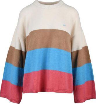 Sun 68 Femme, Pulls, Multicolore, Taille: 42 FR Pullover Girocollo