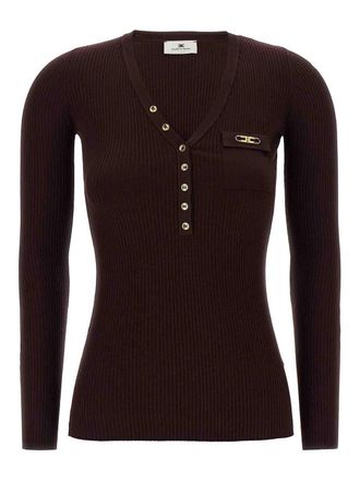 Elisabetta Franchi Cardigan - Rouge Brun