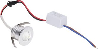 Brrnoo Mini-LED-Einbauleuchten mit Stabiler Wärmeableitung, AC85-265V 3W Deckenstrahler für Innendecken, Dächer, Schränke, Badezimmer, Eingangstüren, Eingebe
