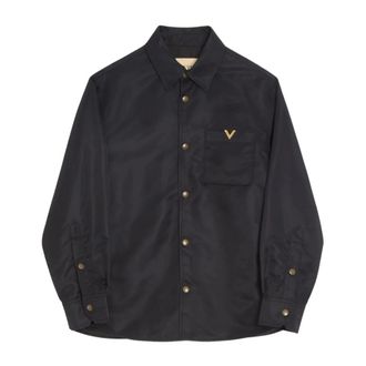 Valentino Nylon Hemdjacke mit VGold - - Jackets - Herren - Schwarzk - M