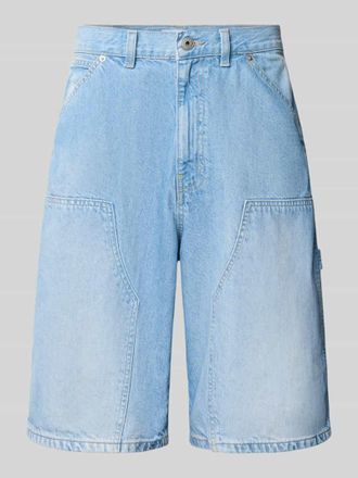 Review Regular Fit Jeansshorts mit Label-Details