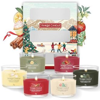 Yankee Candle Company Weihnachtsduftkerzen Geschenkset | 6 Gefüllte Mini-Votivkerzen | Après Ski Kollektion | Perfekte Weihnachtsgeschenke für Frauen
