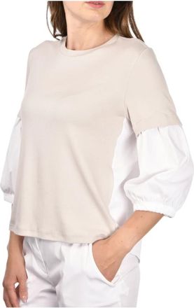 Gran Sasso Femme, Pulls, Beige, Taille: 50 FR Maille &agrave; col rond