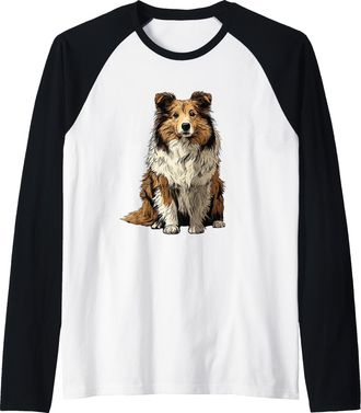 Whyitsme Design Shetland Sheepdog Illustration Sheltie Raglan