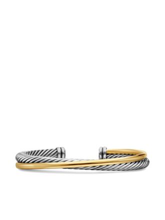 David Yurman bracelet Crossover Two Row en or 18ct et argent sterling (5 mm)