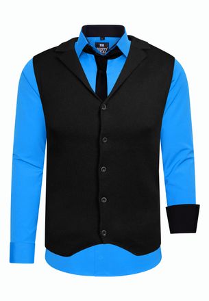 Rusty Neal Hemd mit Weste und Krawatte 3-teilig