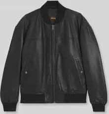 Boss Orange by Hugo Boss Regular Fit Lederjacke aus echtem Lammleder Modell Jokans