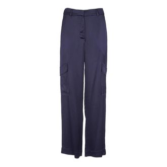 ottod'Ame Femme, Pantalons, Bleu, Taille: 44 FR Wide Pantalons