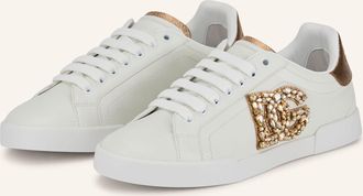 Dolce & Gabbana Sneaker Mit Schmucksteinen weiss