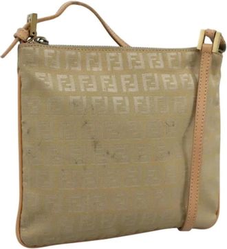 Fendi Pre-owned Toile sacs-fendi - Femme - Pre-owned - Beige - Taille: ONE Size