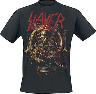 Slayer Comic Book Cover Homme T-Shirt Manches Courtes Noir XL 100% Coton Regular/Coupe Standard