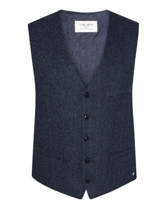 Carl Gross Weste aus einem Wollgemisch mit Seide und Stretch, Modern Fit in