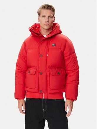 Tommy Jeans Winterjacke Workwear DM0DM23506 Rot Relaxed Fit